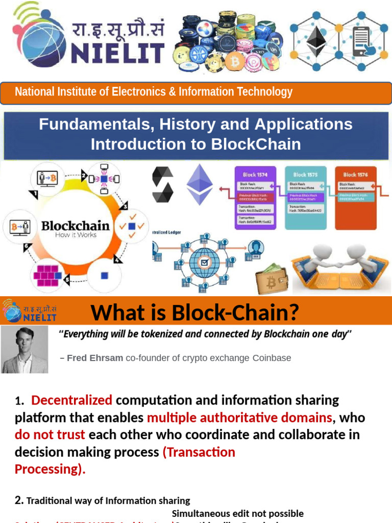 Blockchain Fundamentals and History | PDF | Bitcoin | Cryptocurrency