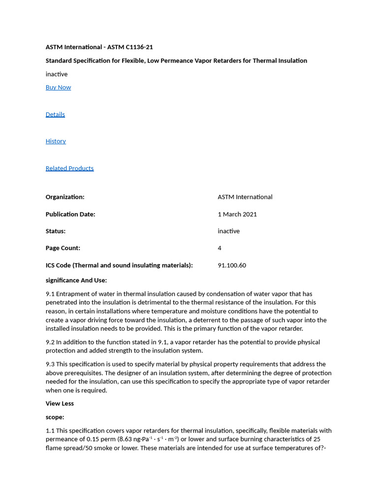 ASTM International - Vapor retarders | PDF | Building Insulation ...