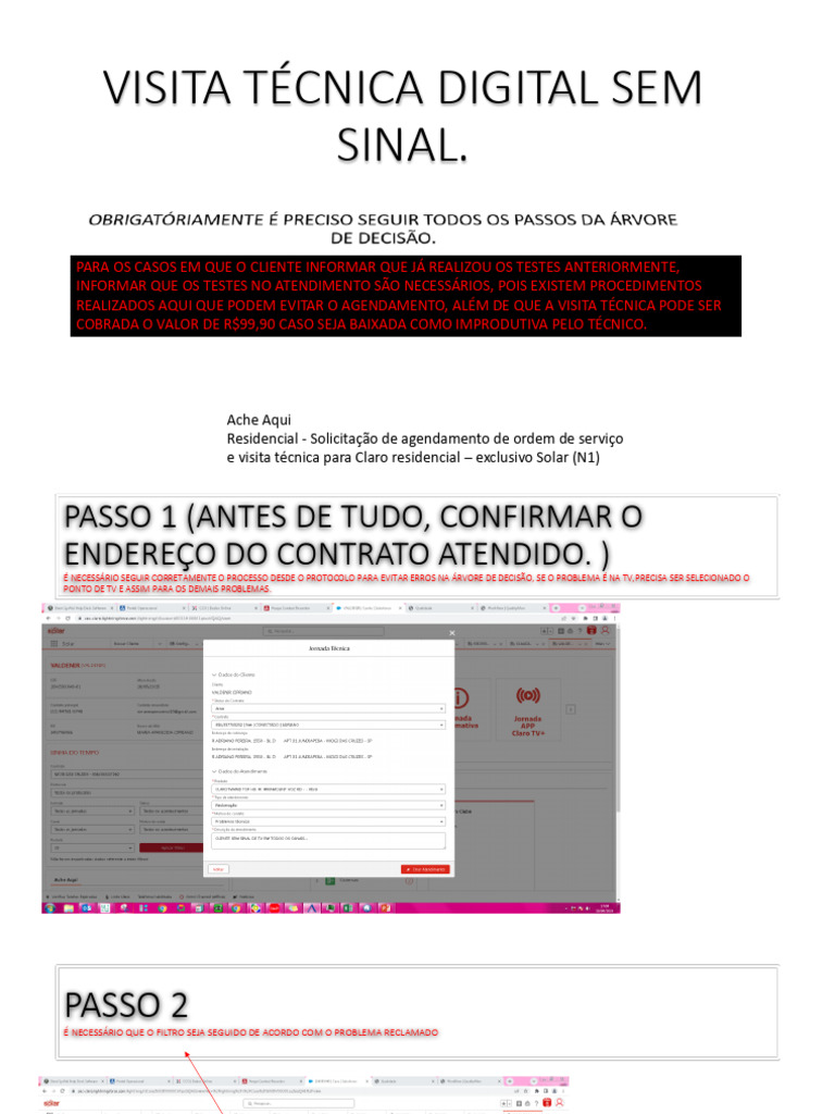 Visita Técnica Digital Sem Sinal | PDF | Informática