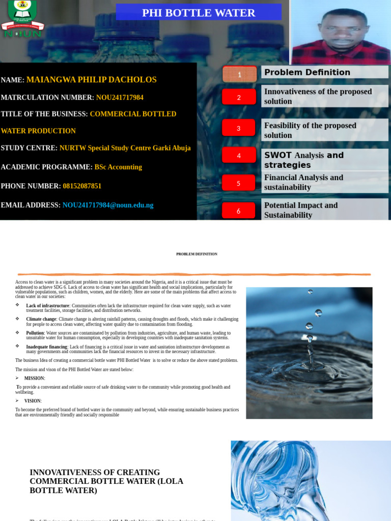 Commercial Bottled Water Production Plan | PDF | Bottled Water ...