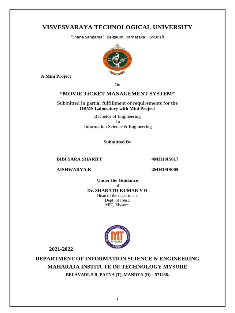 Movie Ticket Management System | PDF | Databases | Data Management