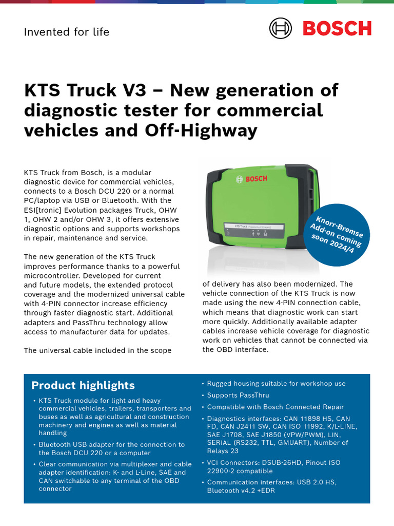 Uusi KTS-Truck v3 Technical Spesifications | PDF | Manufactured Goods | Computer Hardware