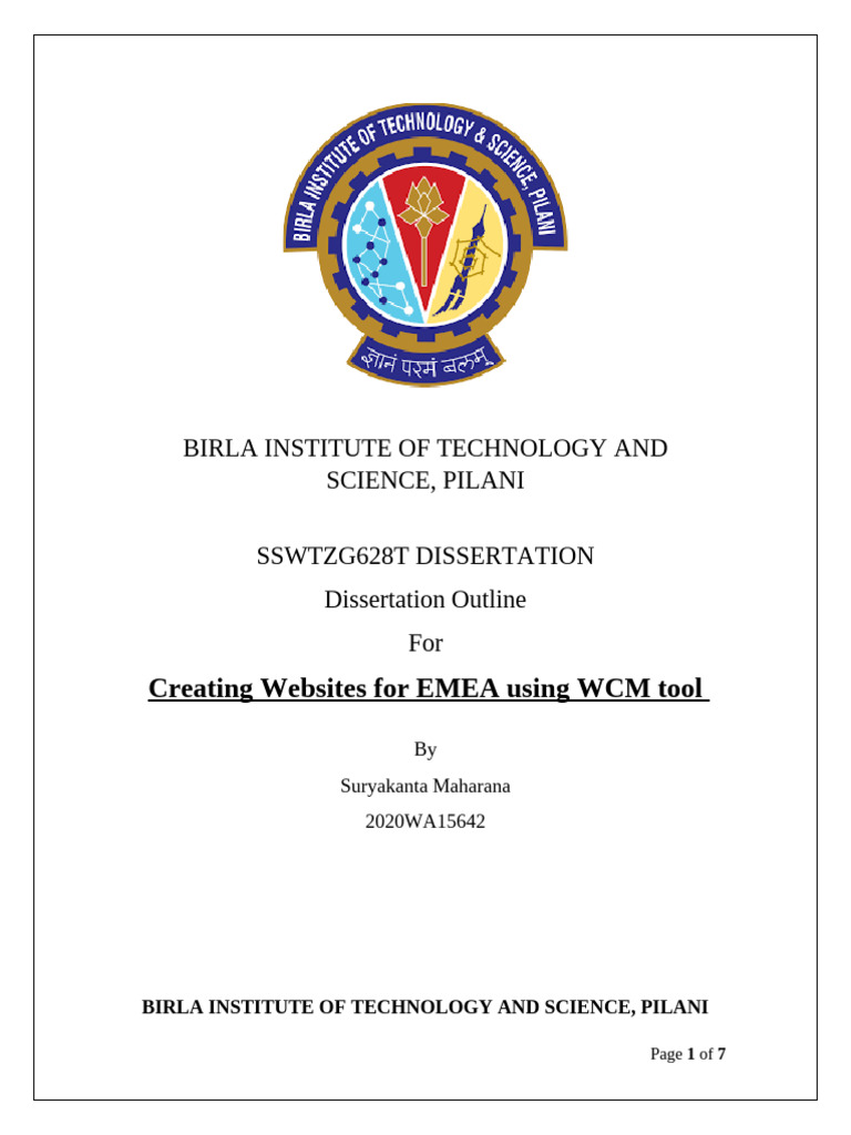 Dissertationoutline Pdf Websites Thesis