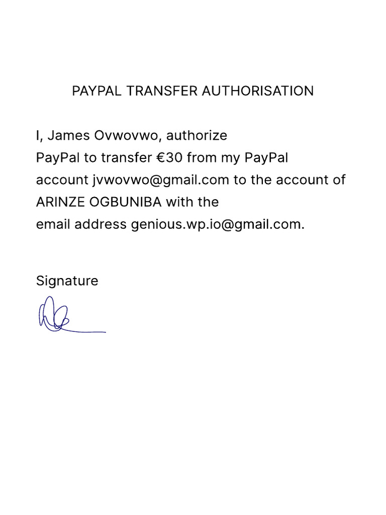 Letter Paypal | PDF