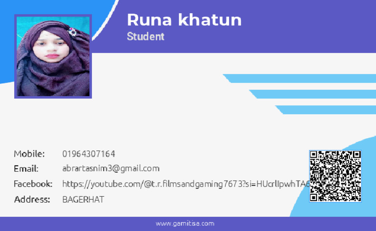 Visitingcard Runa-Khatun Light | PDF