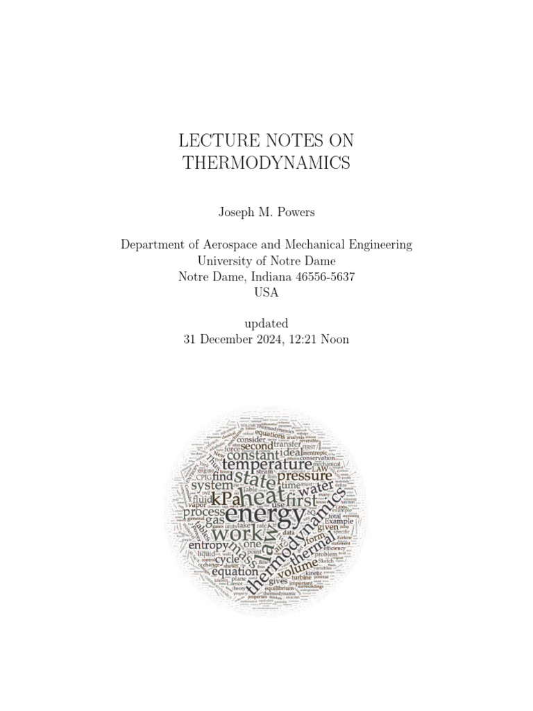 Notes Thermo | PDF | Heat | Thermodynamics