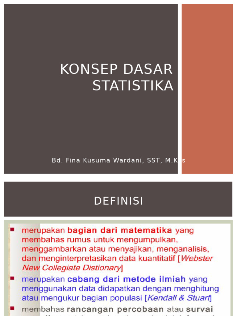 Per. 11 Konsep Dasar Statistika | PDF