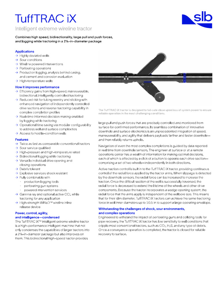 TuffTRAC Ix Intelligent Extreme Wireline Tractor | PDF