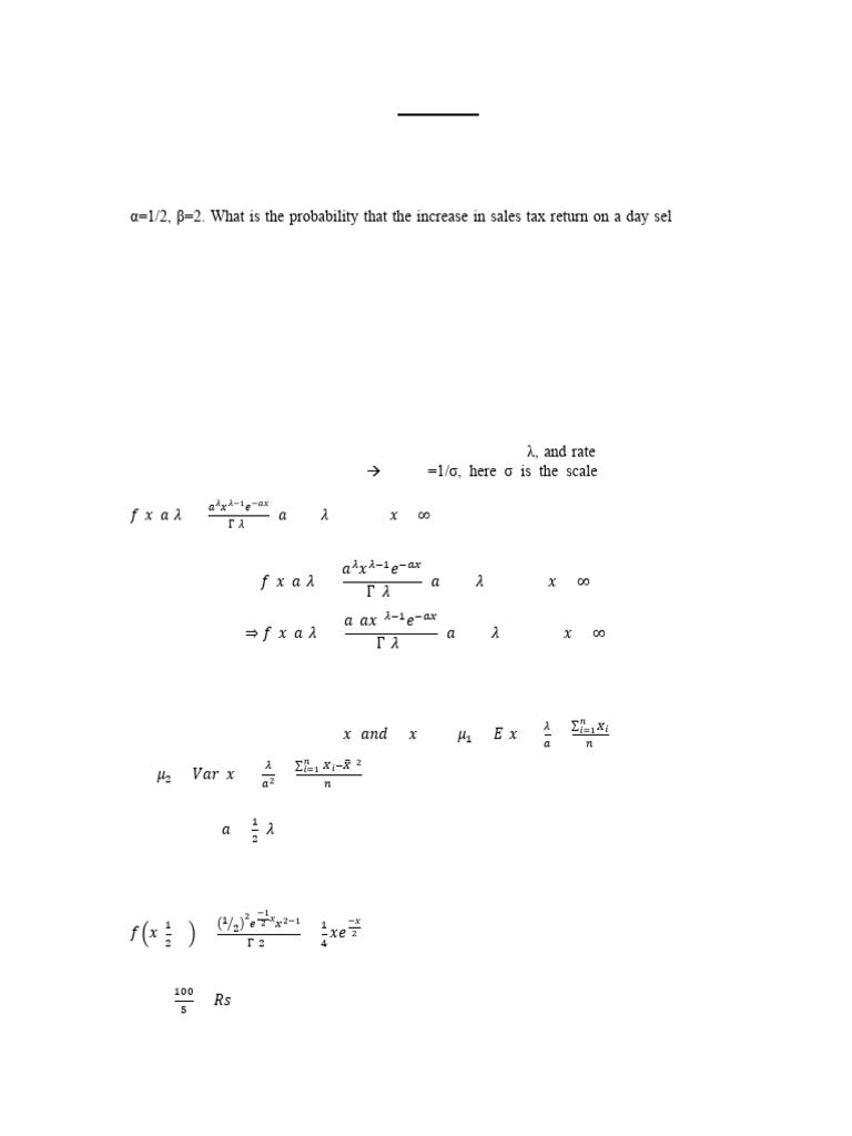 Gamma Distribution Applications and Examples | PDF | Probability ...