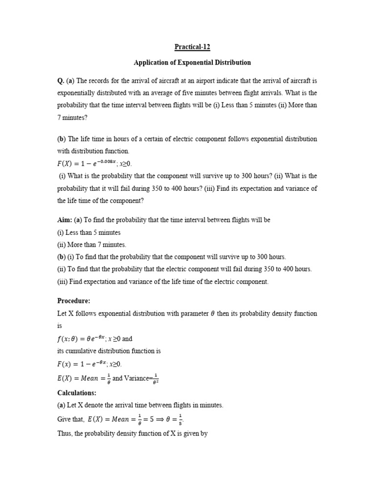 Another Practical For Continuous Distribution | PDF | Probability Distribution | Probability ...