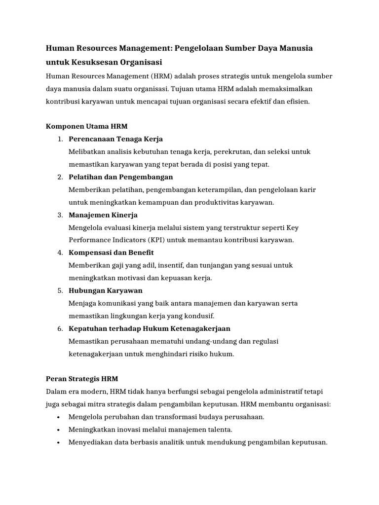 Human Resources Management | PDF