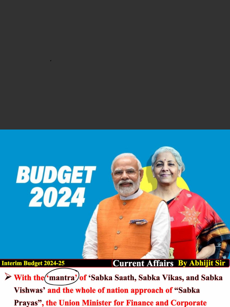 Interim Budget 2024-25 by Abhijeet Sir | PDF