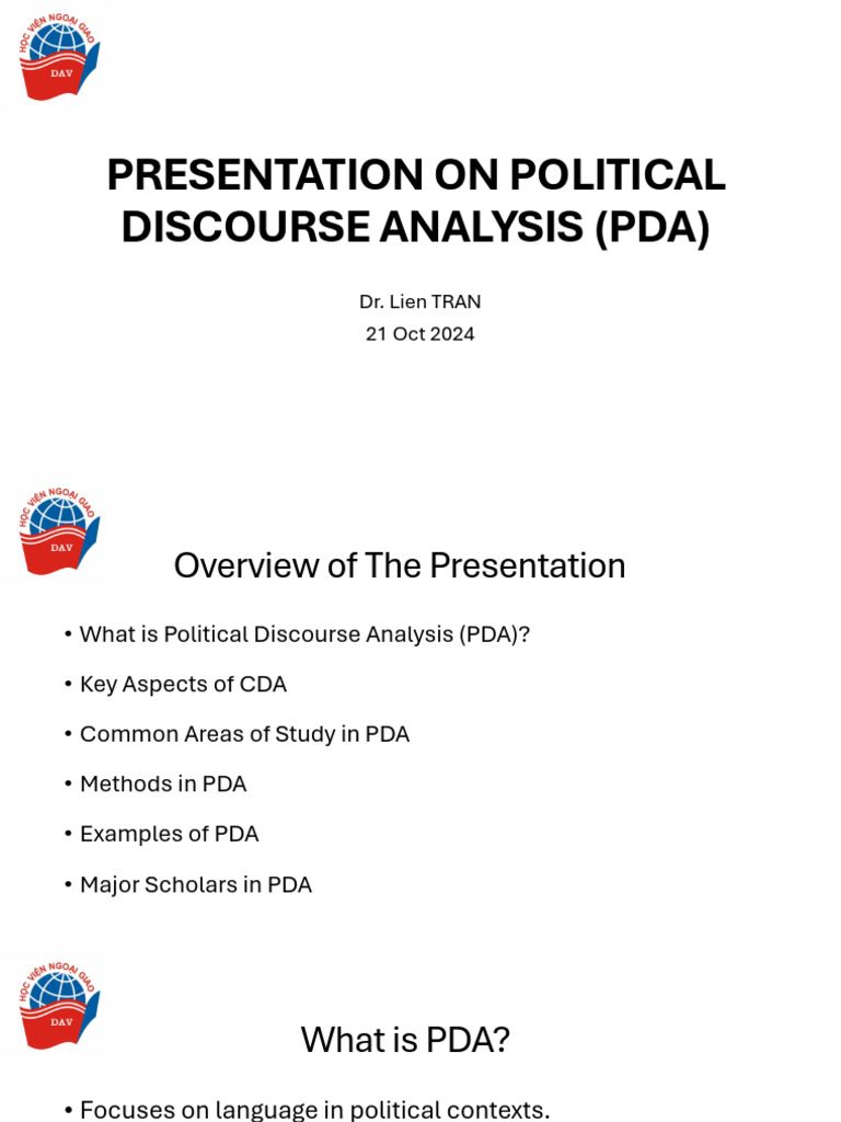 POLITICAL DISCOURSE ANALYSIS (PDA) (Dr. Lien) | PDF | Discourse | Populism