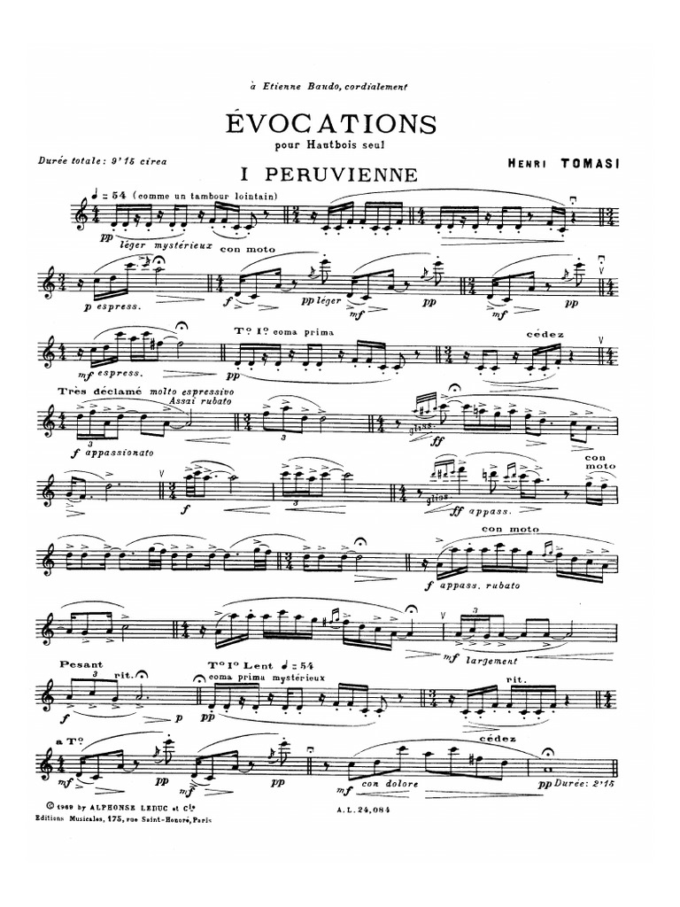 Evocations - Tomasi- Yiran | PDF