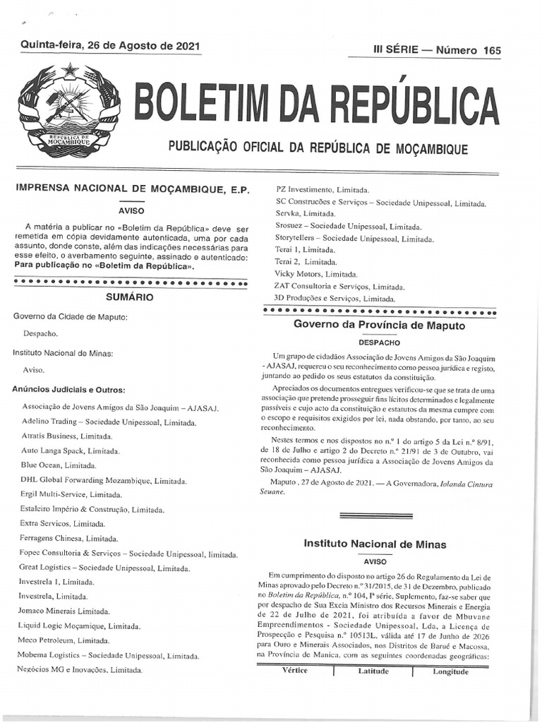 Boletim Da Republica | PDF