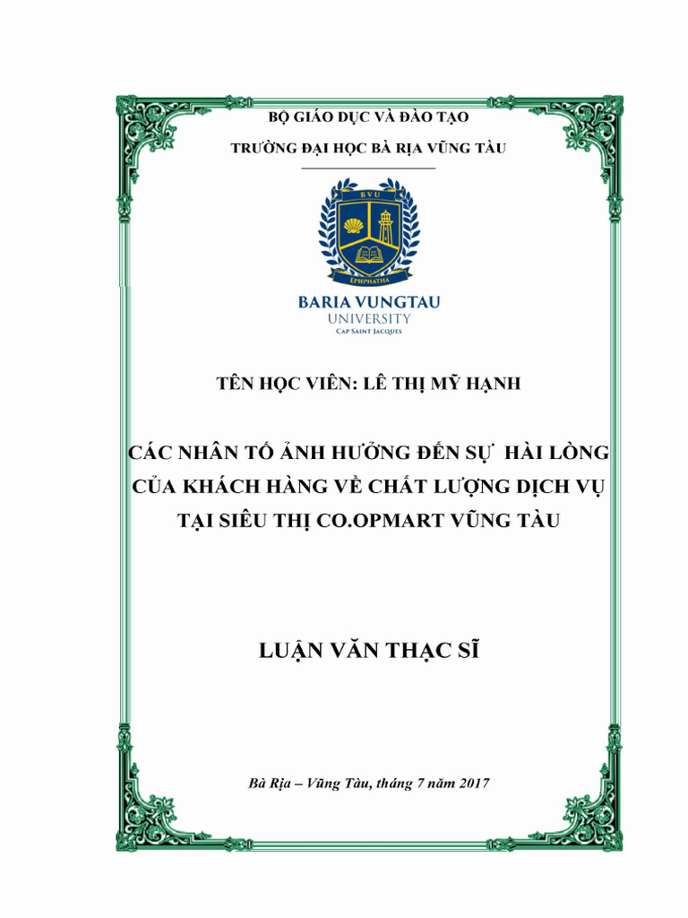 (123doc) Cac Nhan To Anh Huong Den Su Hai Long Cua Khach Hang Ve Chat ...