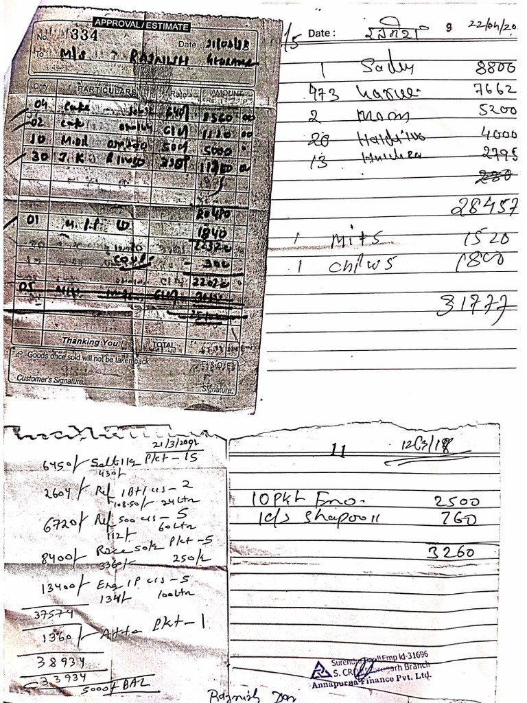 Kacha Paka Bill | PDF