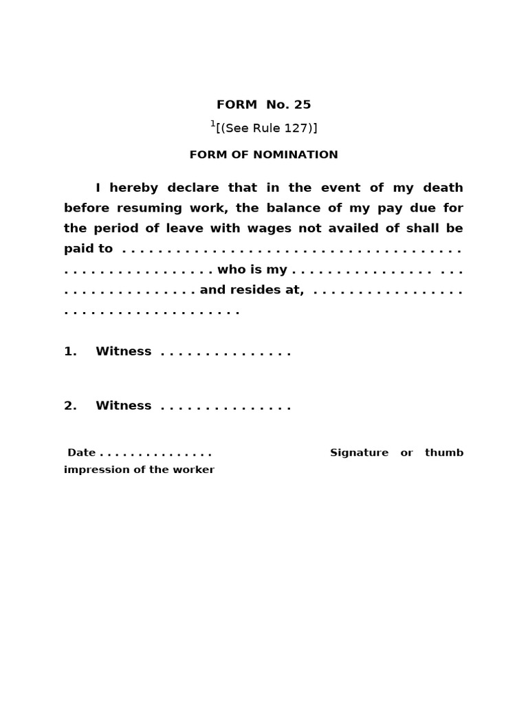 FORM No. 25 | PDF