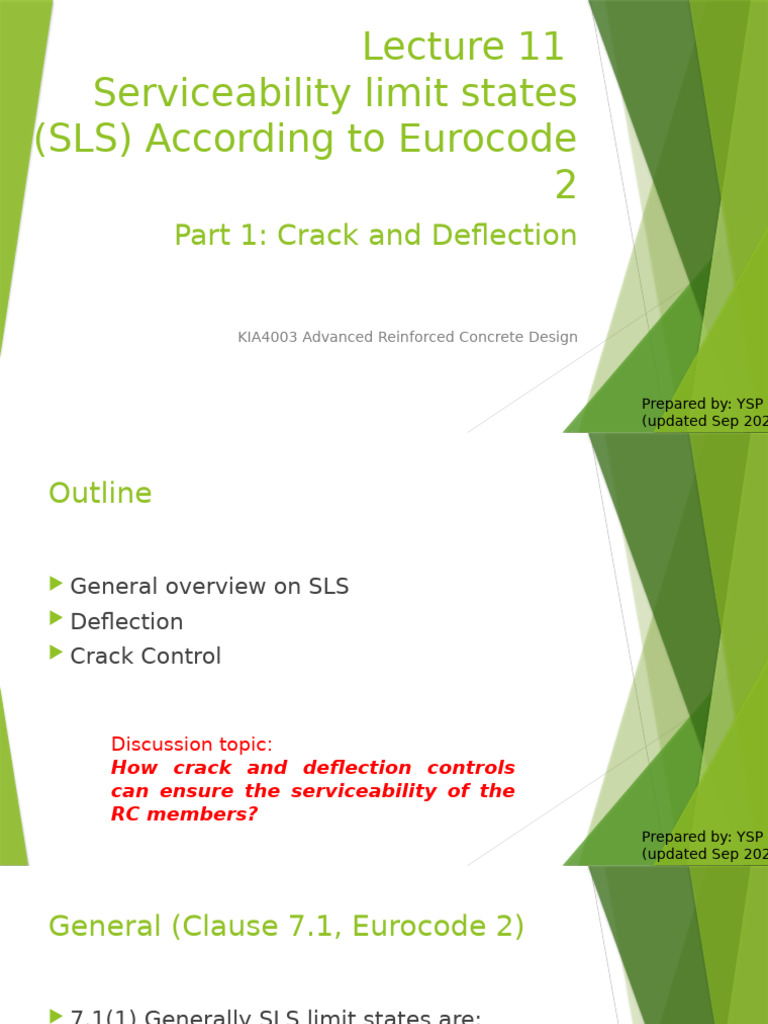 Serviceability Limit States (SLS) According To EC2 - Part 1 Crack and ...
