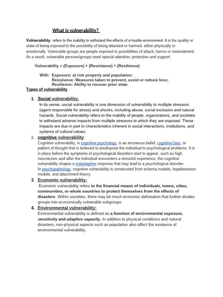 anthro | PDF | Vulnerability | Behavioural Sciences