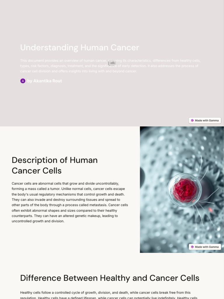 Understanding Human Cancer | PDF | Cancer | Metastasis