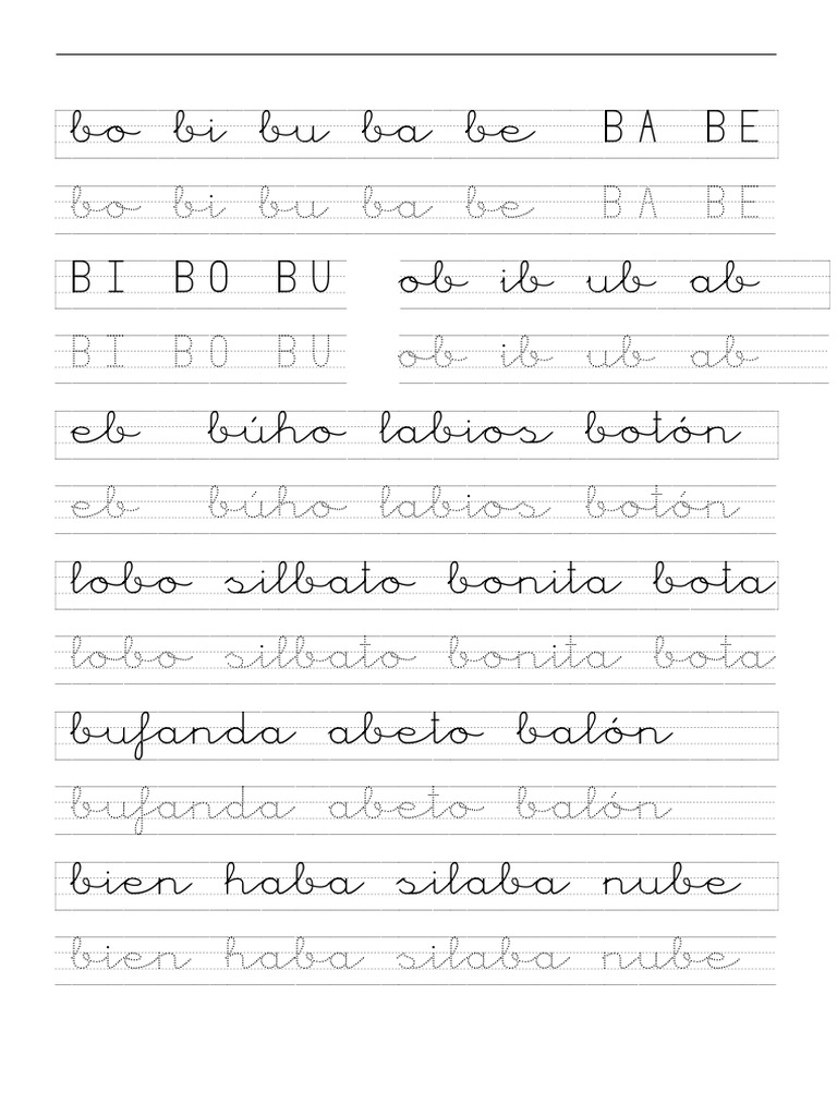 Caligrafia Letra B | PDF