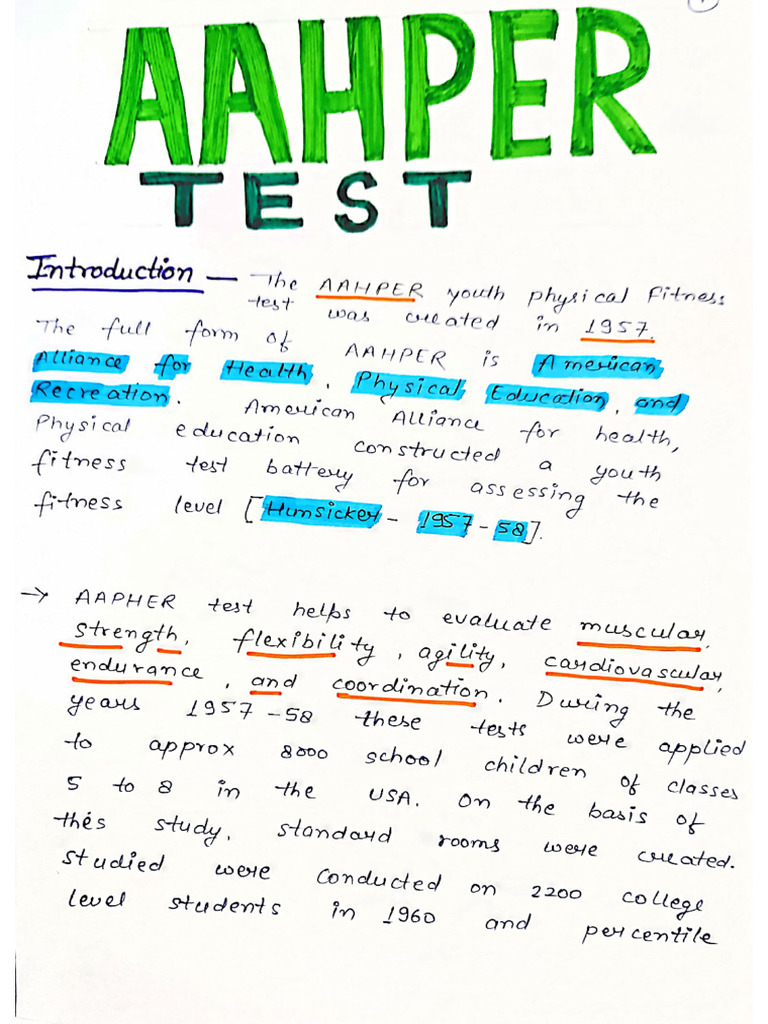AAHPER Test | PDF