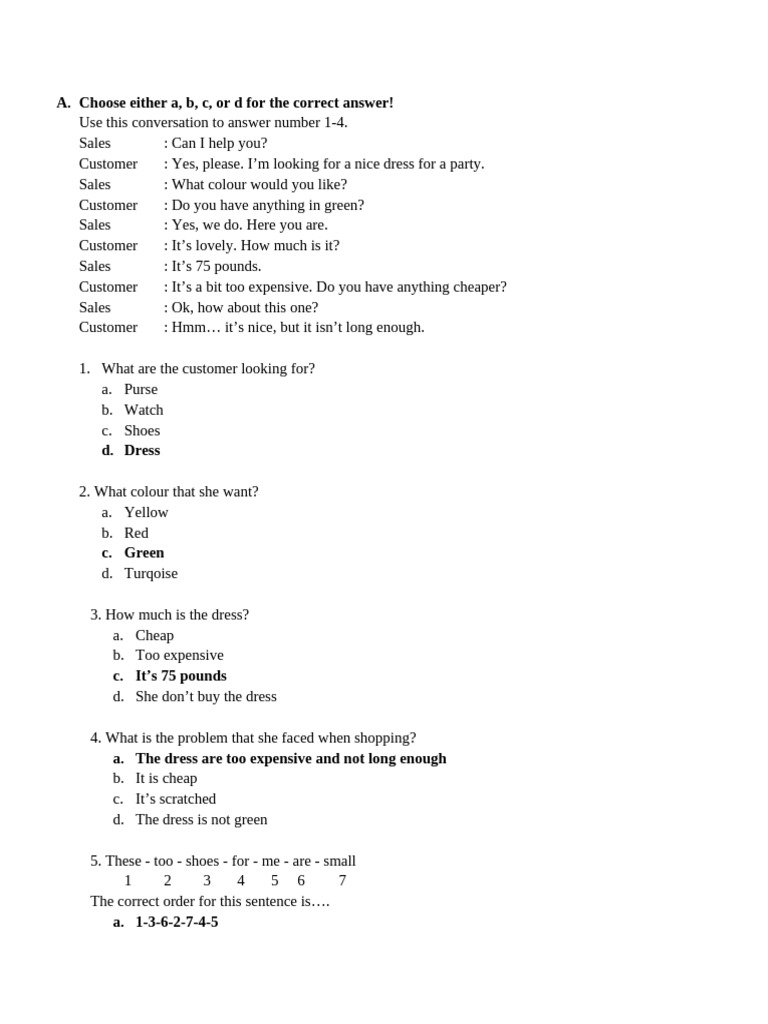 Ok-Final Exam 8th Grade (1st Semester) | PDF | Spaghetti | Sauce