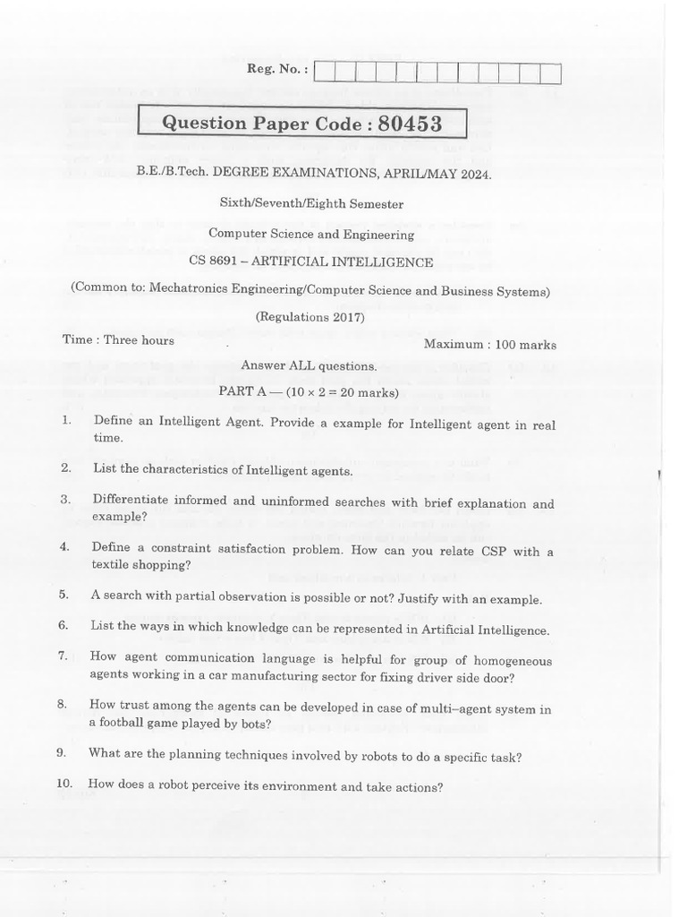 AI Model Sem Question | PDF