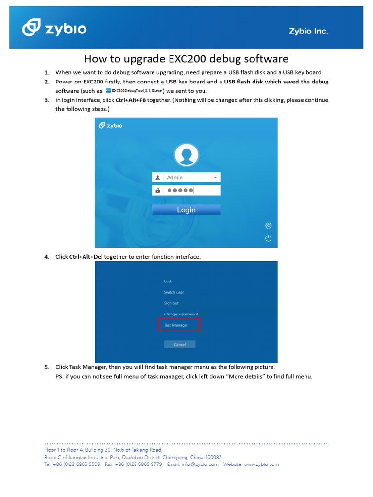 3.how To Upgrade EXC200 Debug Software | PDF