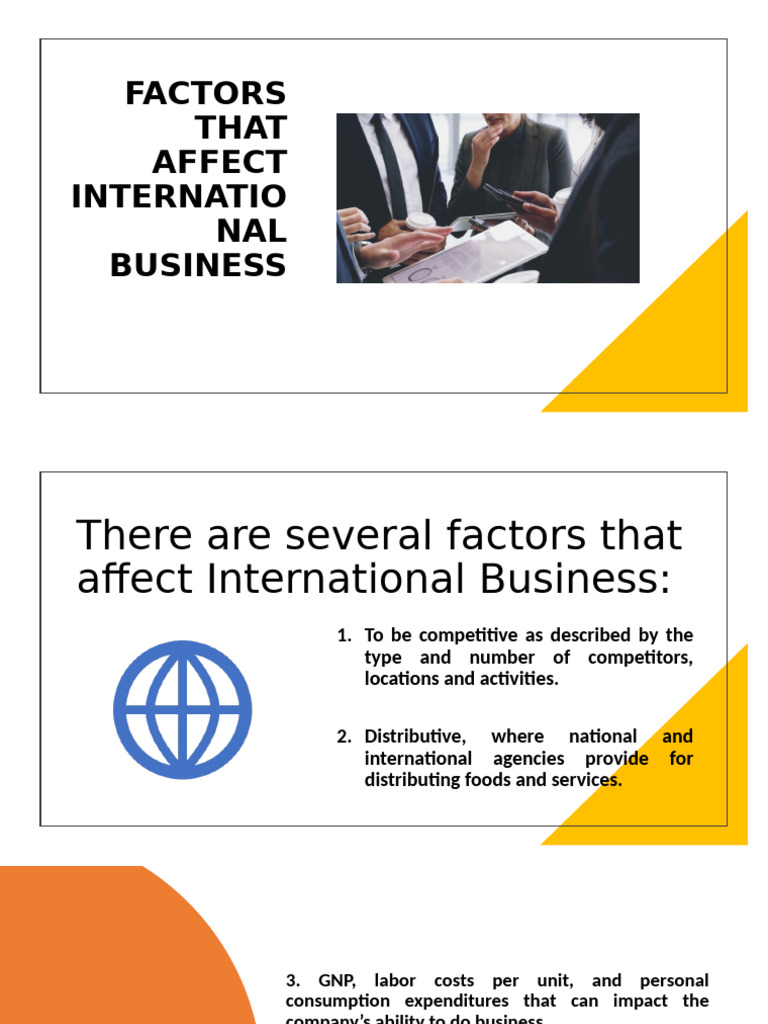 09 Factors That Affect International Business | PDF | Business ...