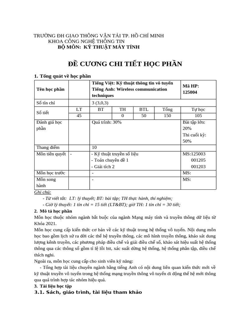 Ky Thuat Thong Tin Vo Tuyen | PDF