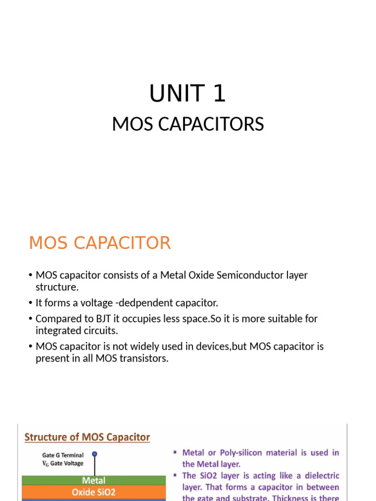 Mos Capacitors | PDF