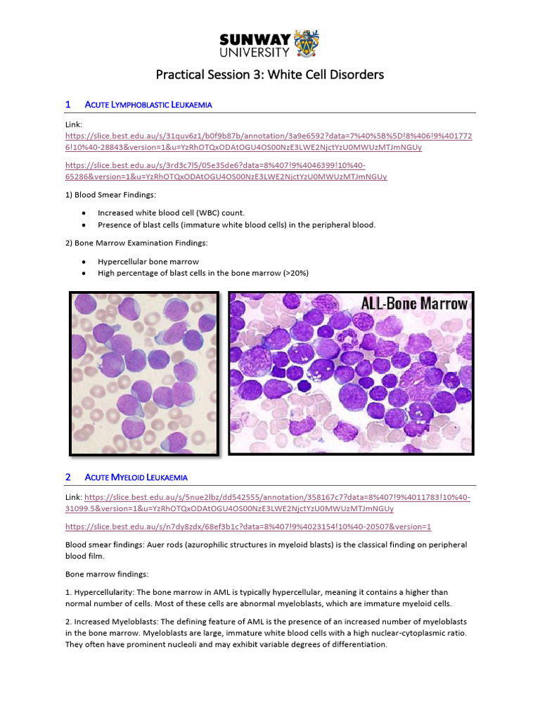 Practical Sessions 3 and 5 (Virtual slides) | PDF | Plasmodium | Leukemia