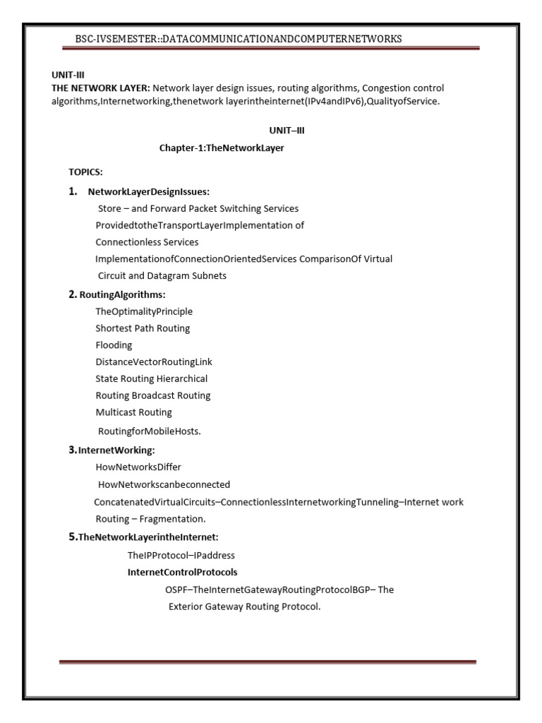 Network Layer Design Issues Explained | PDF | Computer Network | Routing