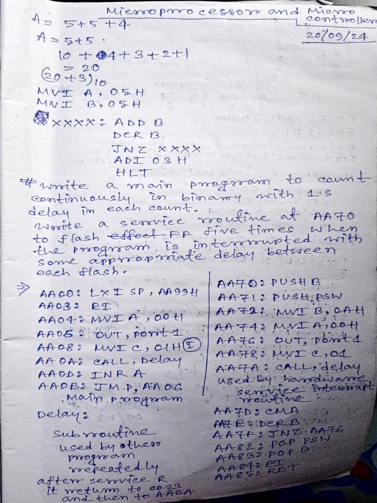 Microprocessor Notes 2nd Internal | PDF