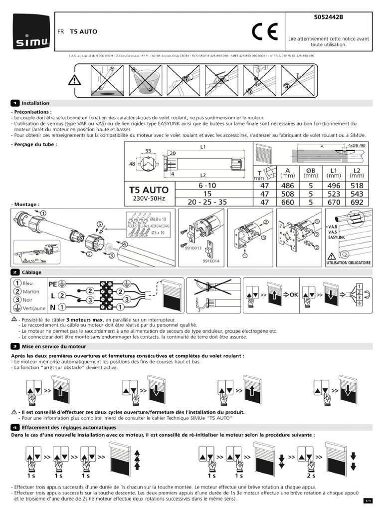 Notice SIMU T5 Auto | PDF