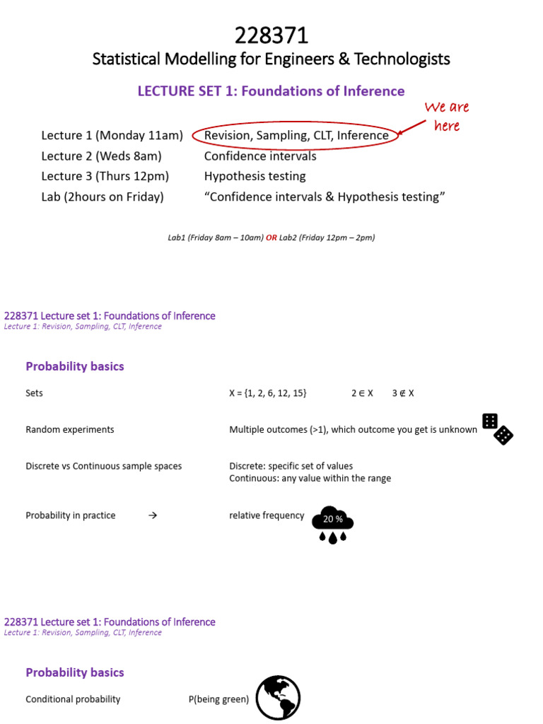 228371_Lecture_Notes_Week_1 | PDF | Type I And Type Ii Errors | P Value