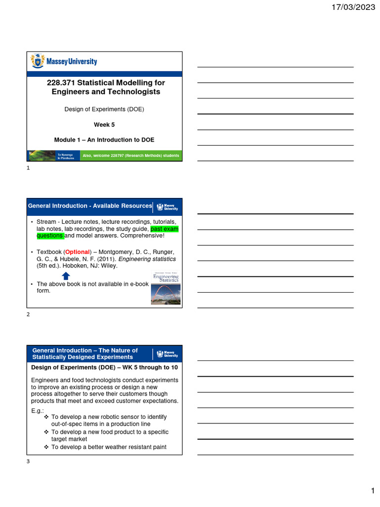 Week 5 Lecture Note-1 | PDF | Analysis Of Variance | Errors And Residuals Week 5 Lecture Note-1 | PDF | Analysis Of Variance | Errors And Residuals