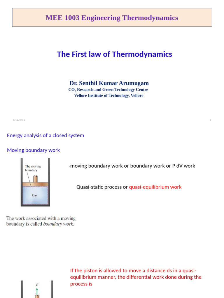 Thermodynamic Processes - PPTM | PDF