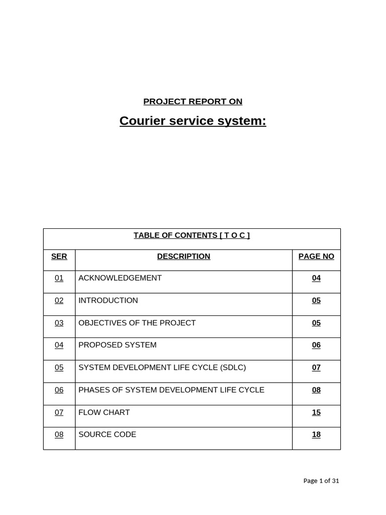 Courier Service System PROJECT | PDF | Software Testing | Computer Program
