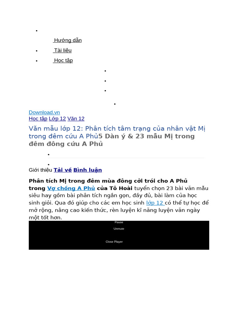 VCAP Mùa Đông | PDF