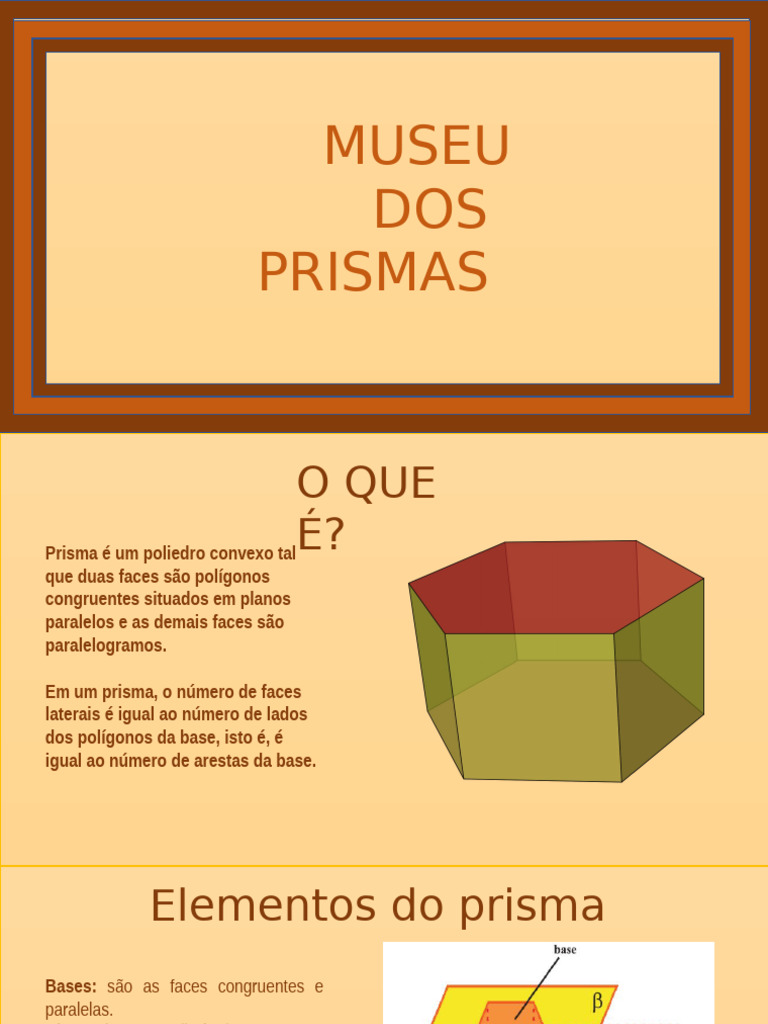 Entenda os Prismas: Tipos e Cálculos | PDF