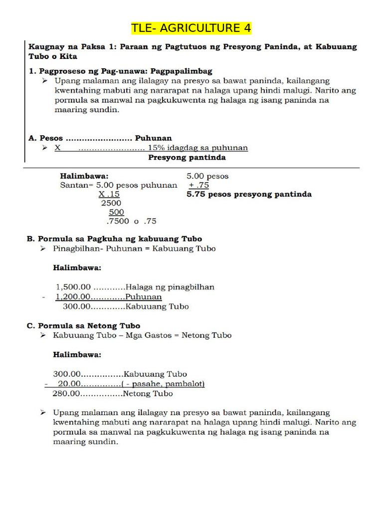 Tle Agriculture 4 | PDF