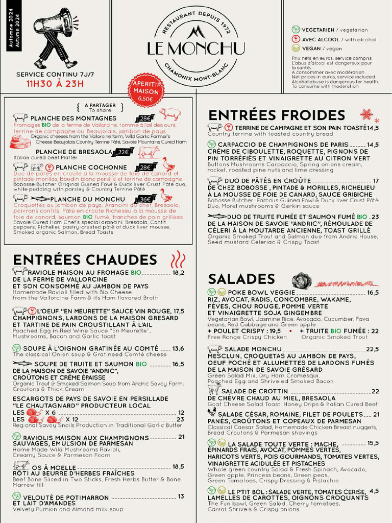 Carte Restaurant Le Monchu WEB Sept 2024 | PDF