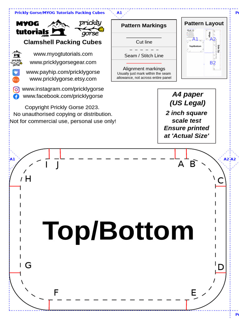 PackingCube Pattern ExtraSmall A4 Paper | PDF | Seam (Sewing) | Sewing