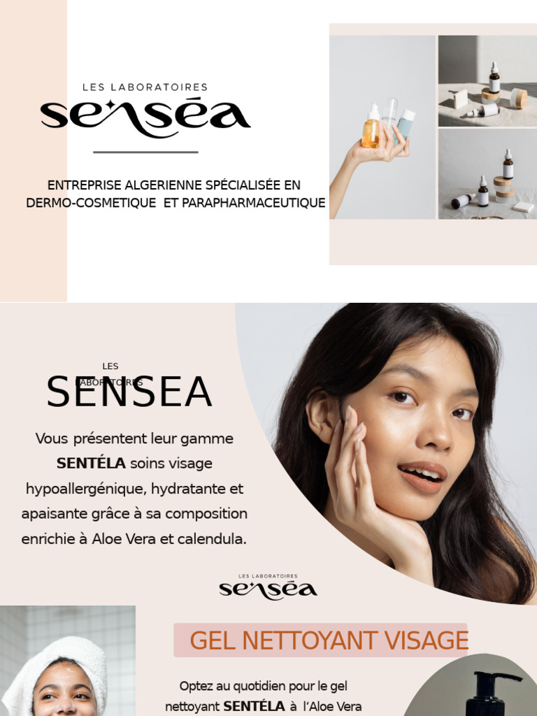 Présentation Gamme Sentela Sensea 1 Pdf Peau