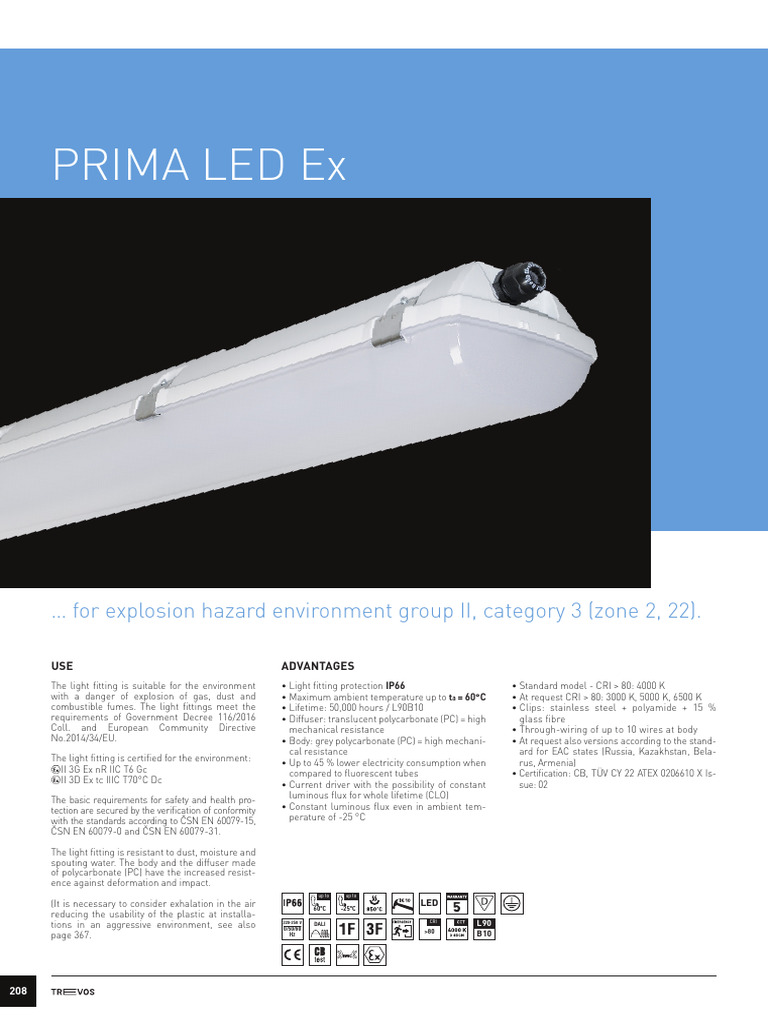 En Prima Led Ex Data Sheet | PDF | Materials | Building Engineering