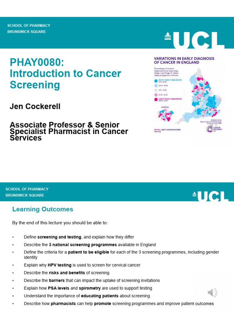 Cancer Screening Part 1 (students) (2) | PDF | Cervical Cancer | Health ...