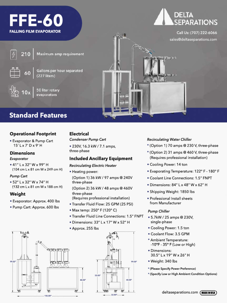 FFE-60-Spec-Sheet | PDF | Chemical Processes | Continuum Mechanics